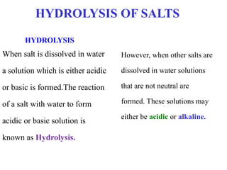 Types of Salts and solubility rate | PPTX