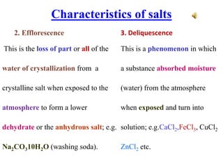 Types of Salts and solubility rate | PPTX