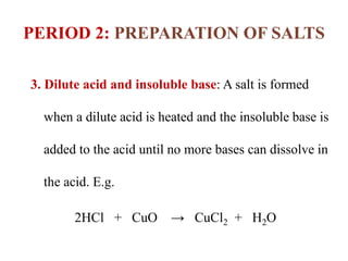 Types of Salts and solubility rate | PPTX