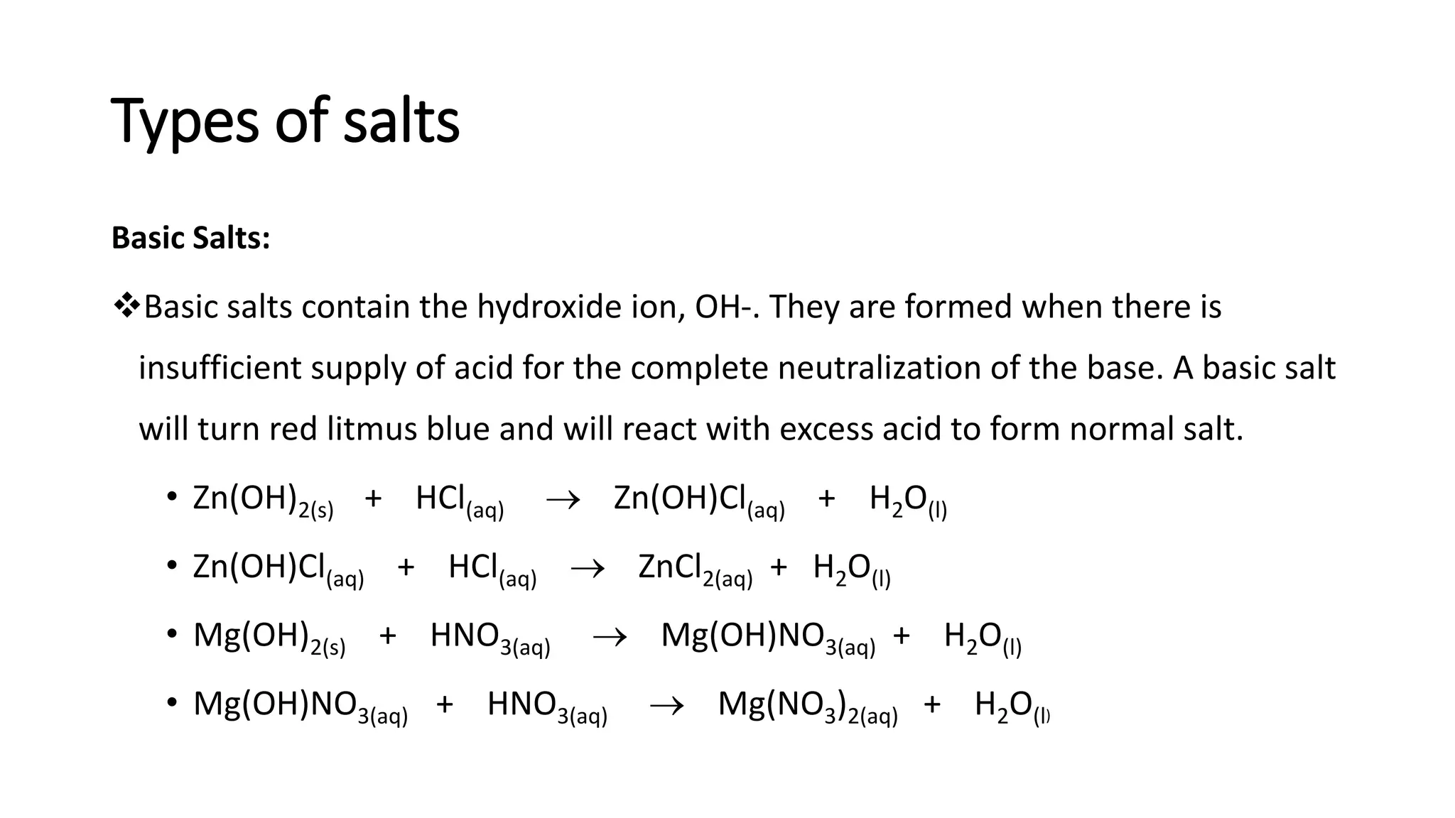Soluble and insoluble Salts and their methods of making. | PDF