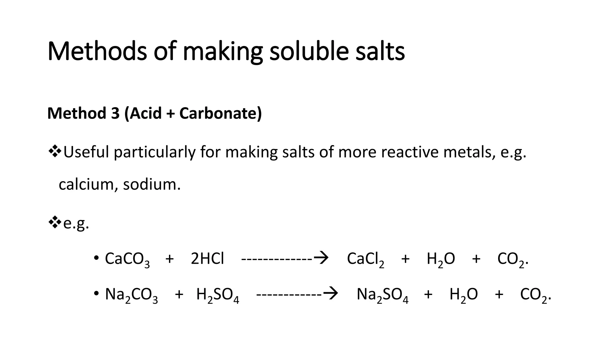 Soluble and insoluble Salts and their methods of making. | PDF