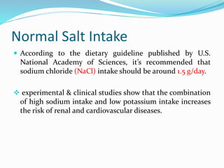 Salts and diuretics | PPTX
