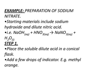 Salts and their preparation power point | PPTX