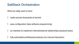 Saltstack - Orchestration & Application Deployment | PPT