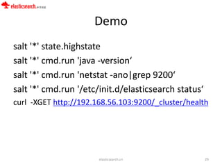 Using SaltStack To AutoDeploy ElasticSearch | PPT