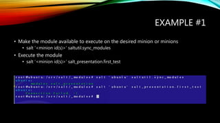 Writing Custom Saltstack Execution Modules | PPT