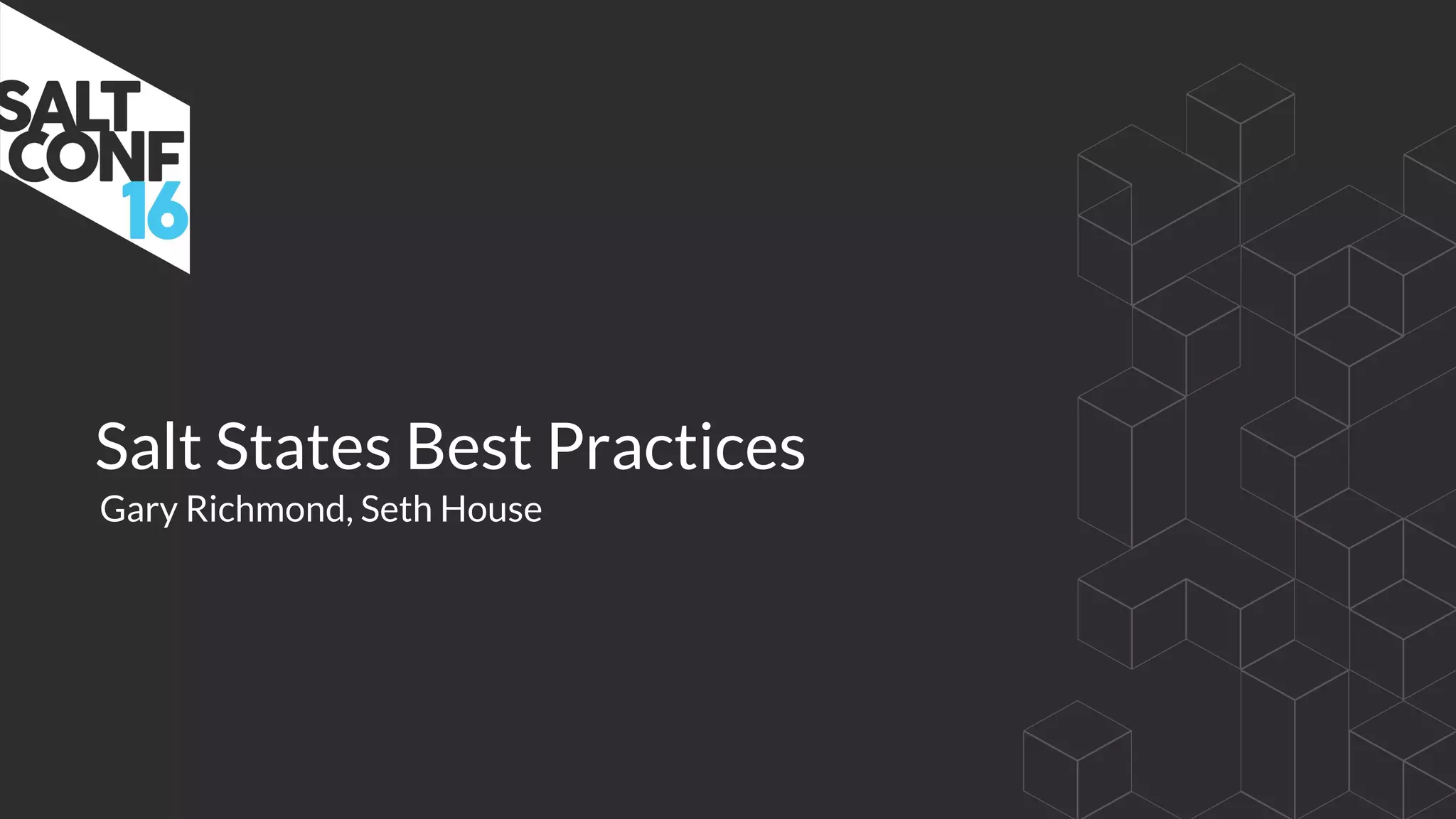 SaltStack Configuration Management Best Practices | PPT