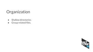 SaltStack Configuration Management Best Practices | PPT | Free Download