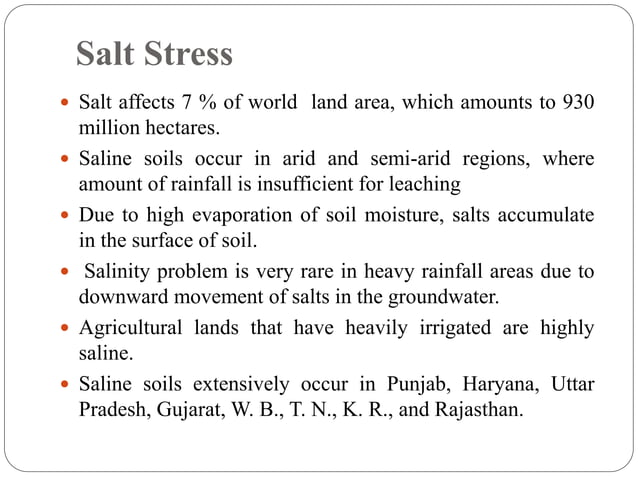 Salt stress in fruit | PPTX