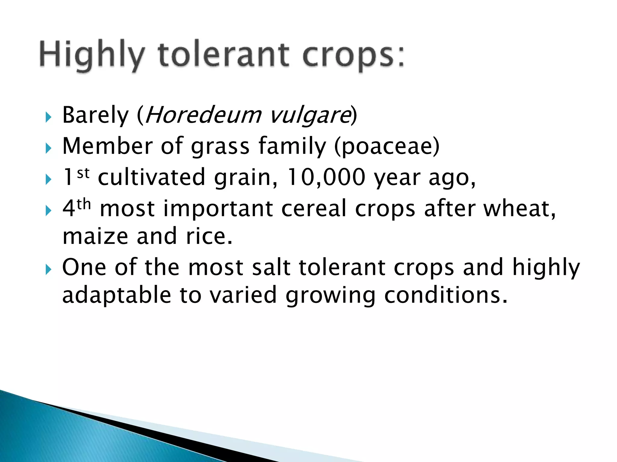 Salt tolerance crops | PPTX