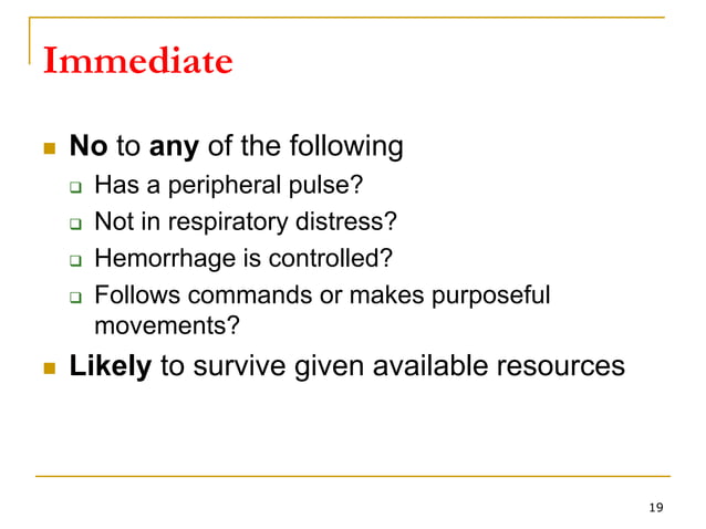 SALT_Triage_Powerpoint.ppt | First Aid | Injuries