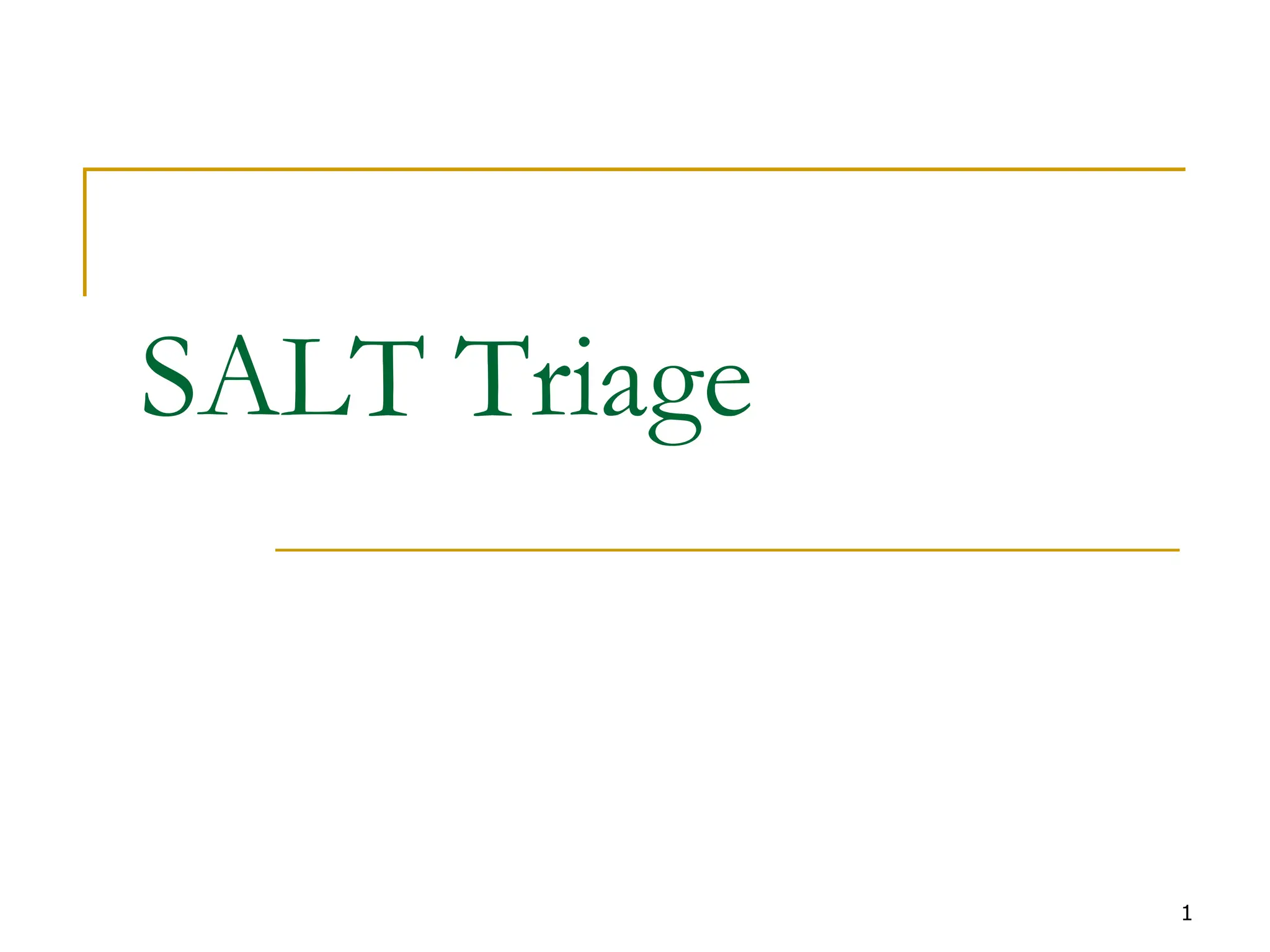 SALT_Triage_Powerpoint PARA HACER SELECCION DE PACIENTES | PPT