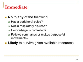 Salt Triage Prehospitalario y para atención de masas | PPT