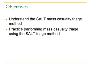 Salt Triage Prehospitalario y para atención de masas | PPT