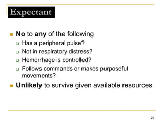 Salt Triage Prehospitalario y para atención de masas | PPT