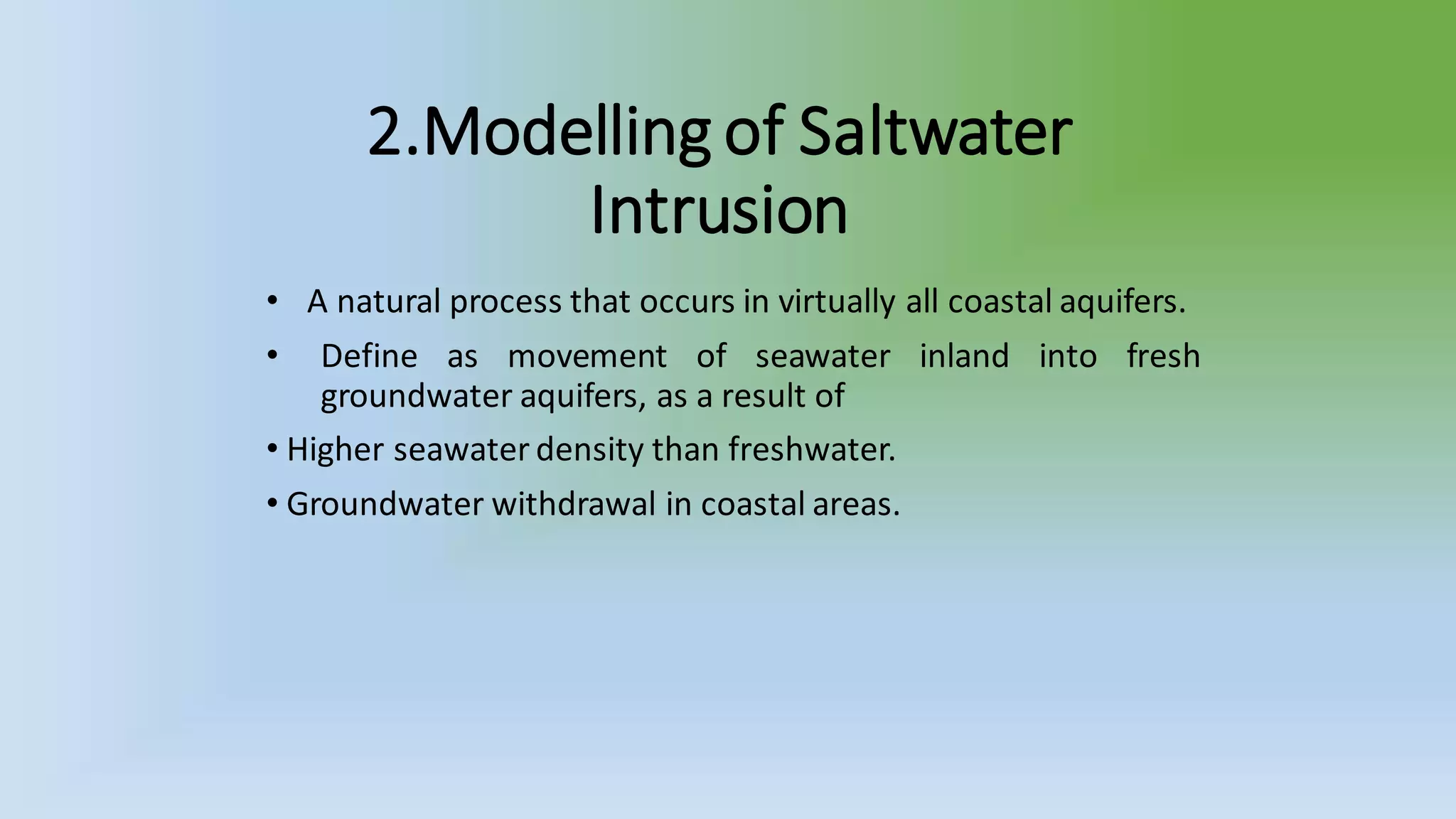 Saltwater intrusion | PDF