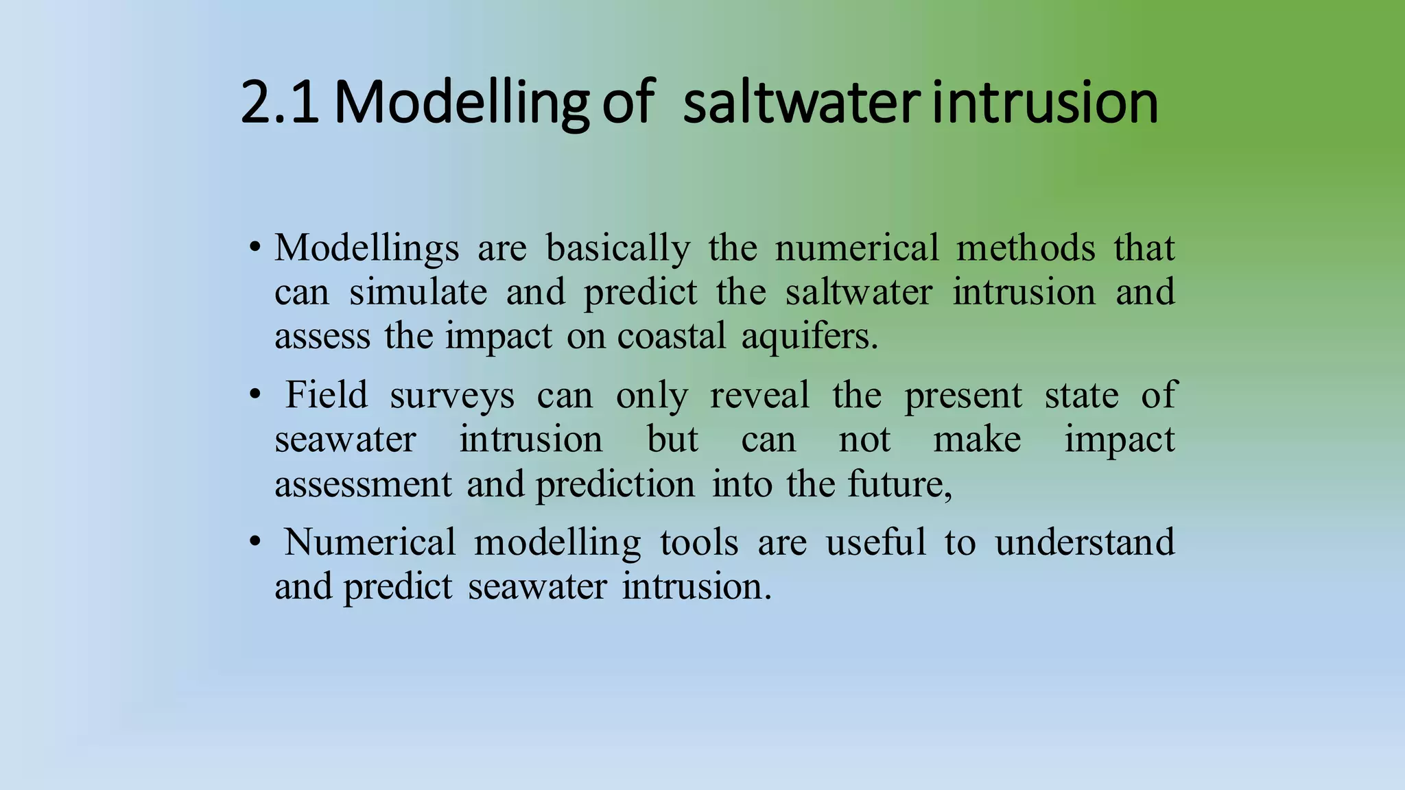 Saltwater intrusion | PDF