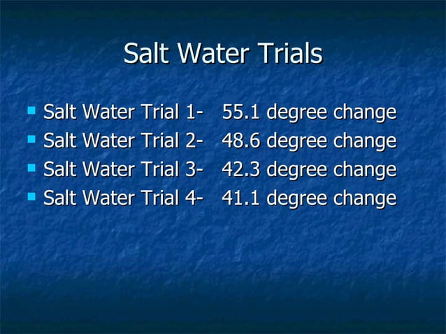 Salt Water Vs Fresh Water | PPT