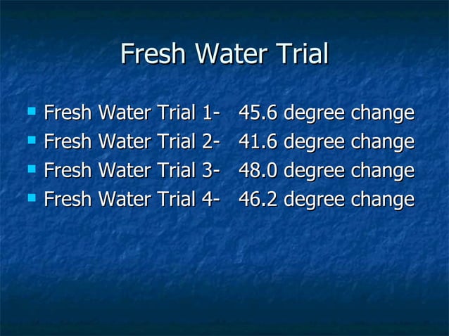 Salt Water Vs Fresh Water | PPT