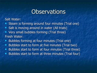 Salt Water Vs Fresh Water | PPT