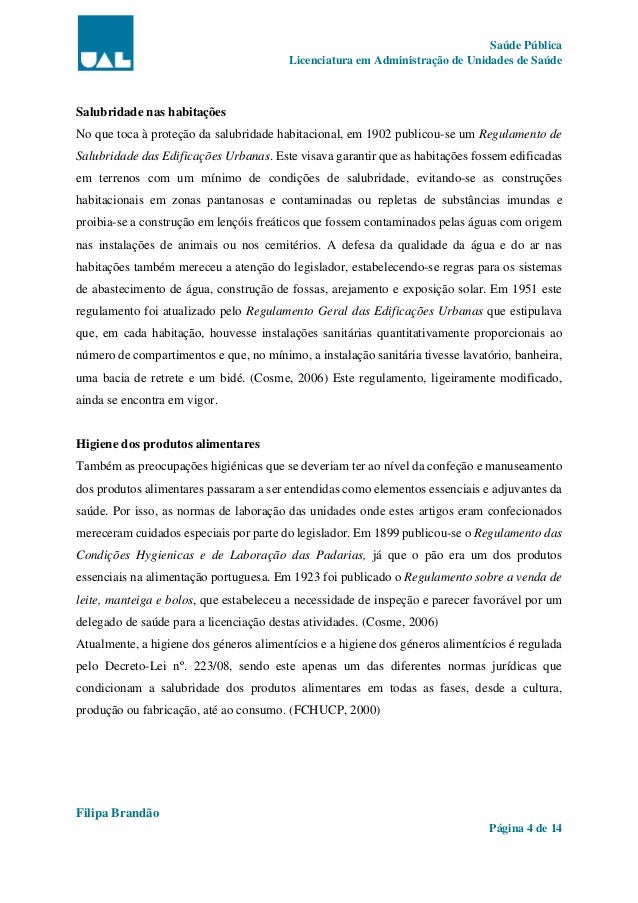 Salubridade e saneamento portugal