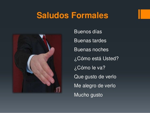 Saludos y despedidas