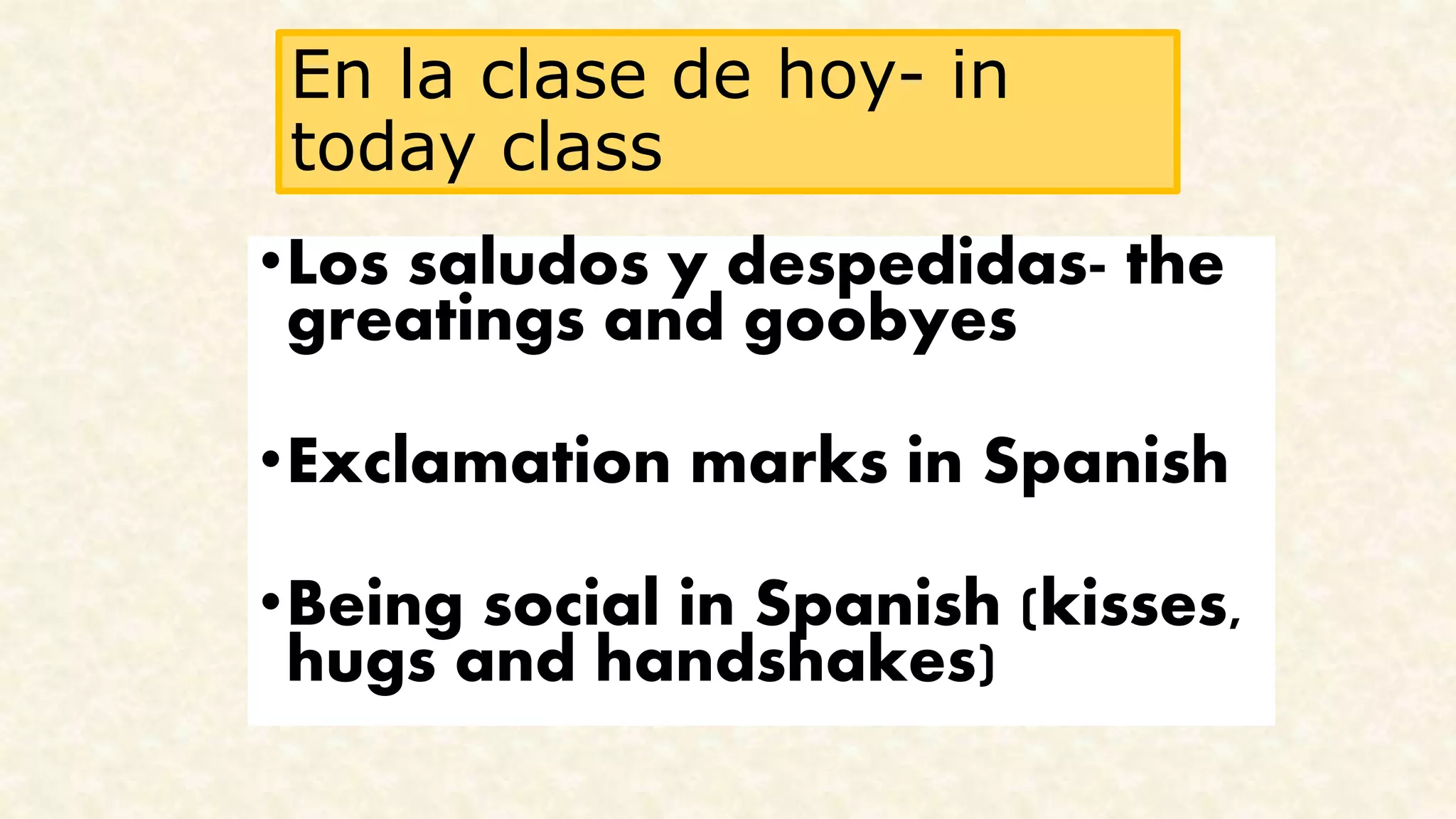 Saludos y despedidas | PPTX