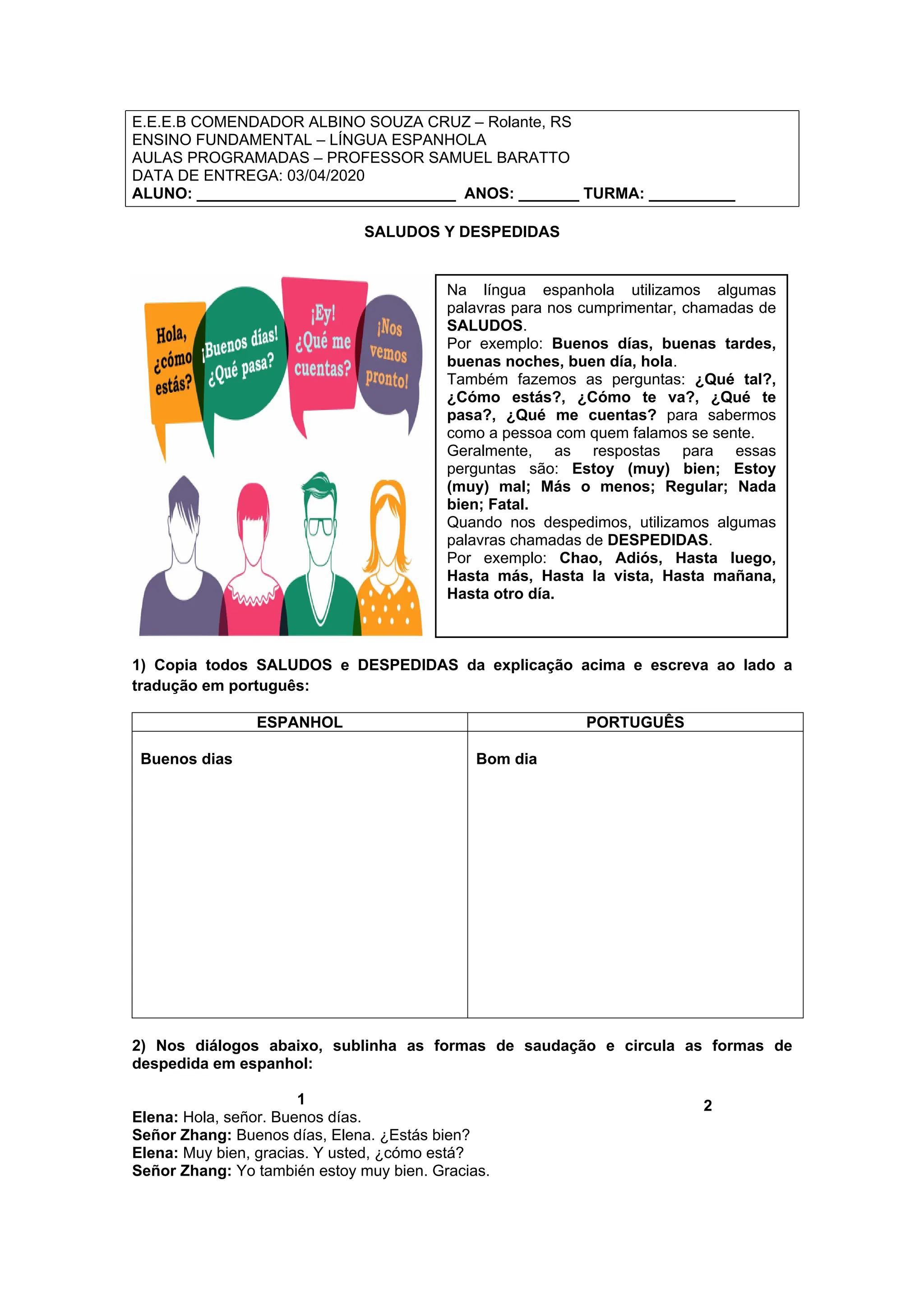 SALUDOS Y DESPEDIDAS EN ESPAÑOL NIVEL INICIAL.pdf