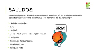 Saludos y despedidas | PPTX