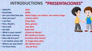Saludos y presentaciones | PDF | Music | Entertainment