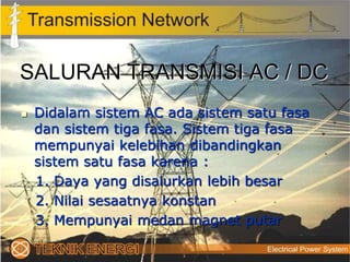 SISTEM SALURAN TRANSMISI TENAGA LISTRIK | PPTX