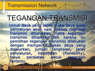SISTEM SALURAN TRANSMISI TENAGA LISTRIK | PPTX