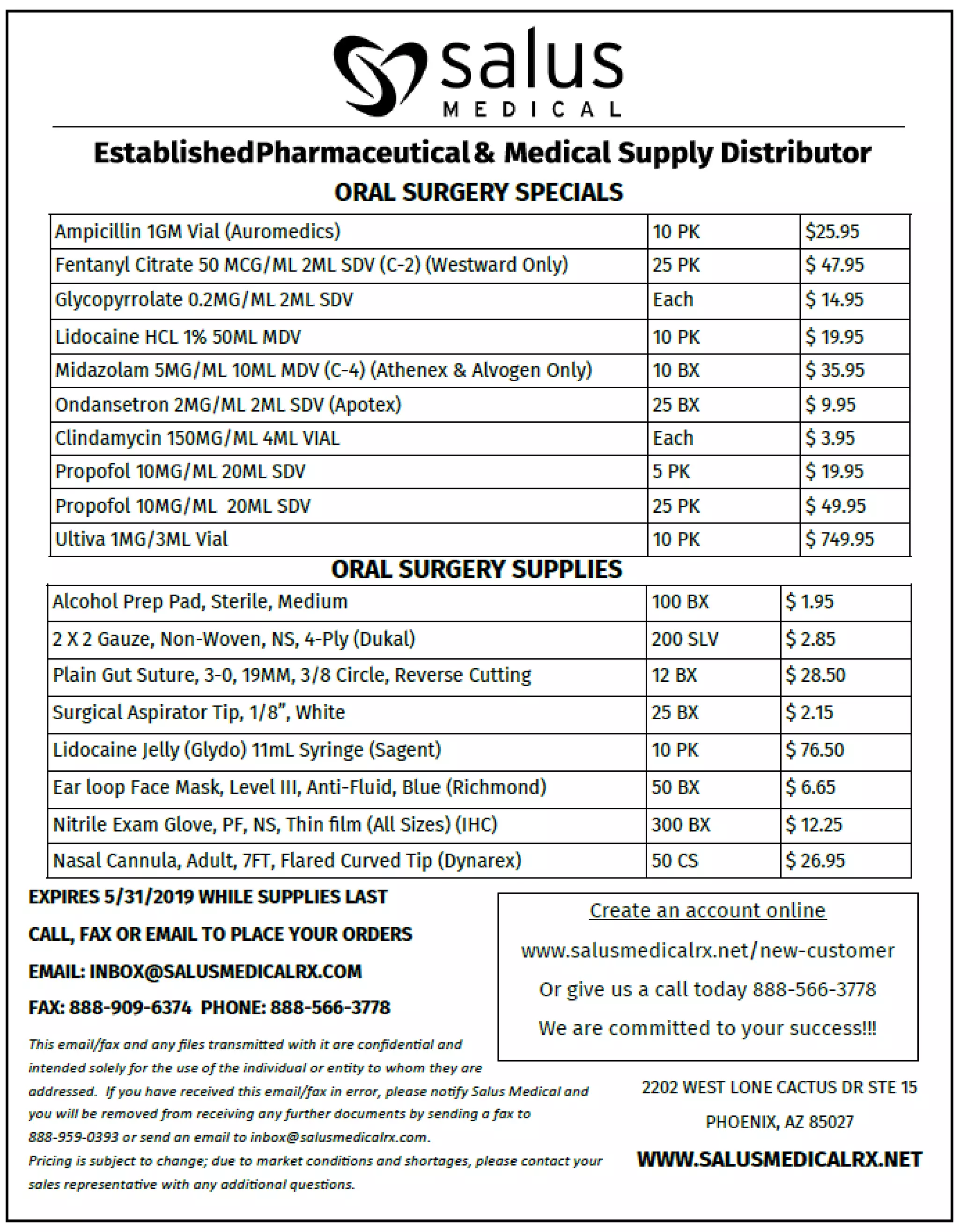 Salus medical specials | Salus Medical Rx | PDF