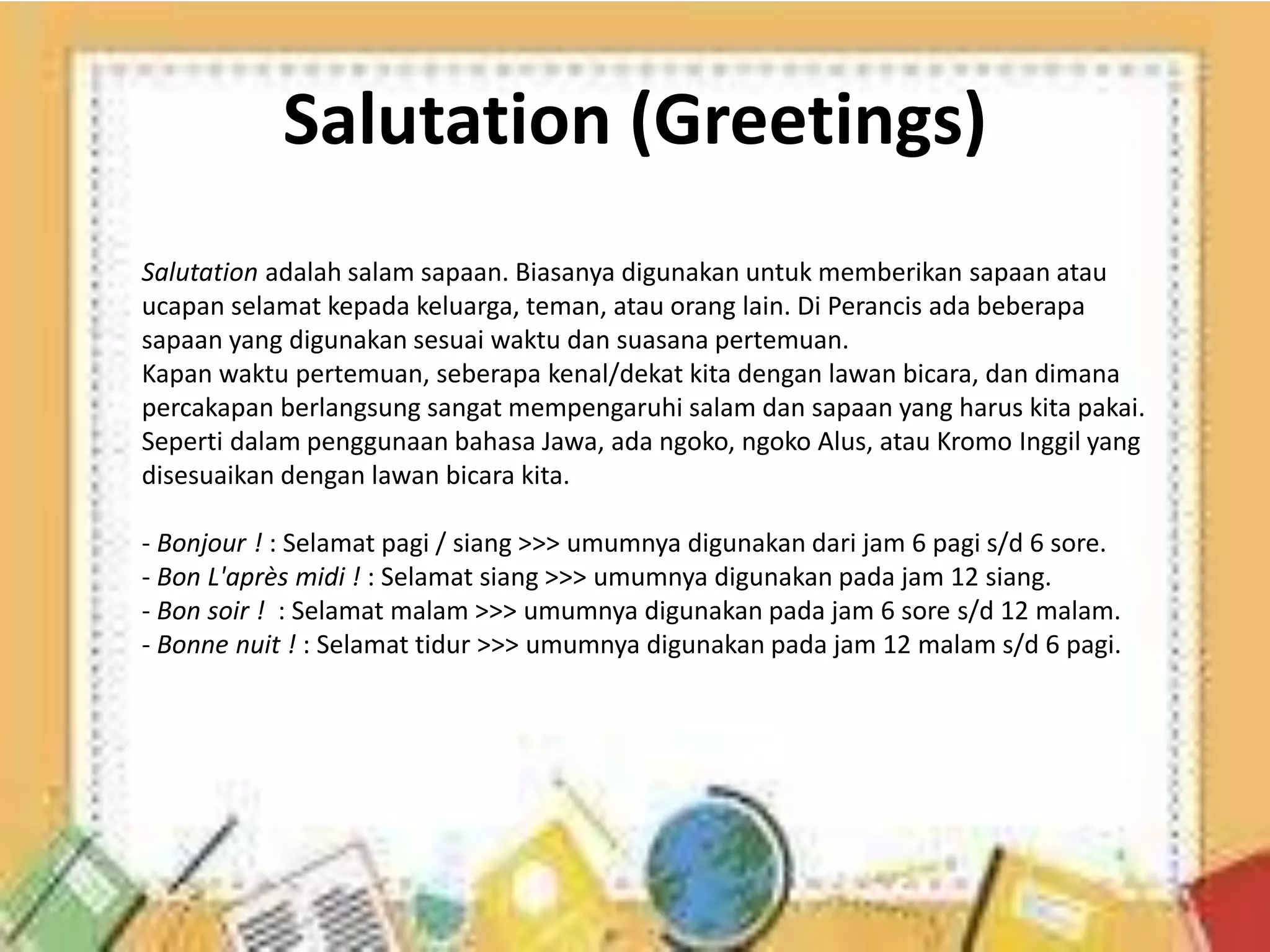 Salutation (greeting) | PPTX