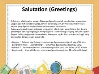 Salutation (greeting) | PPTX