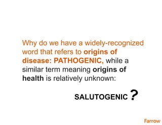 Salutogenesis: discovering the causes of health | PDF