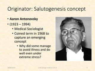 Salutogenic approach in patients with Diabetes | PPT