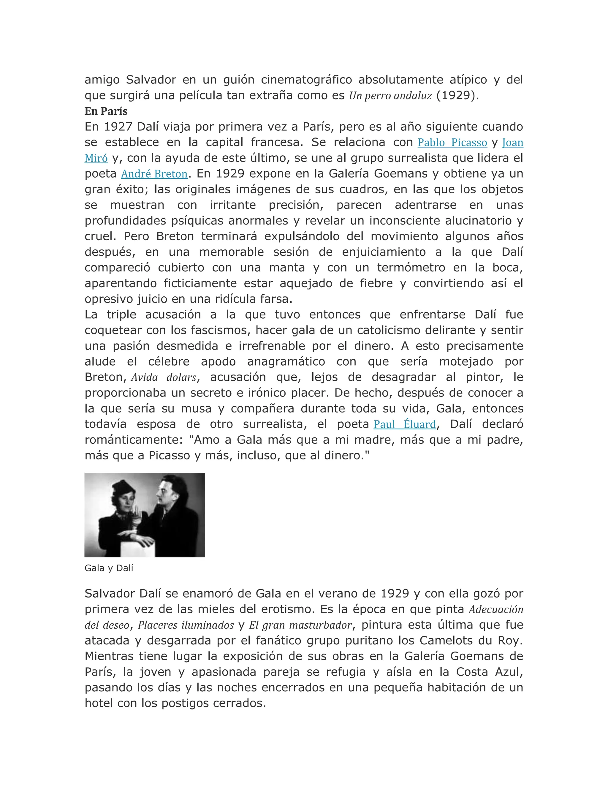 Salvador Dalí artista biografía obras historia | PDF