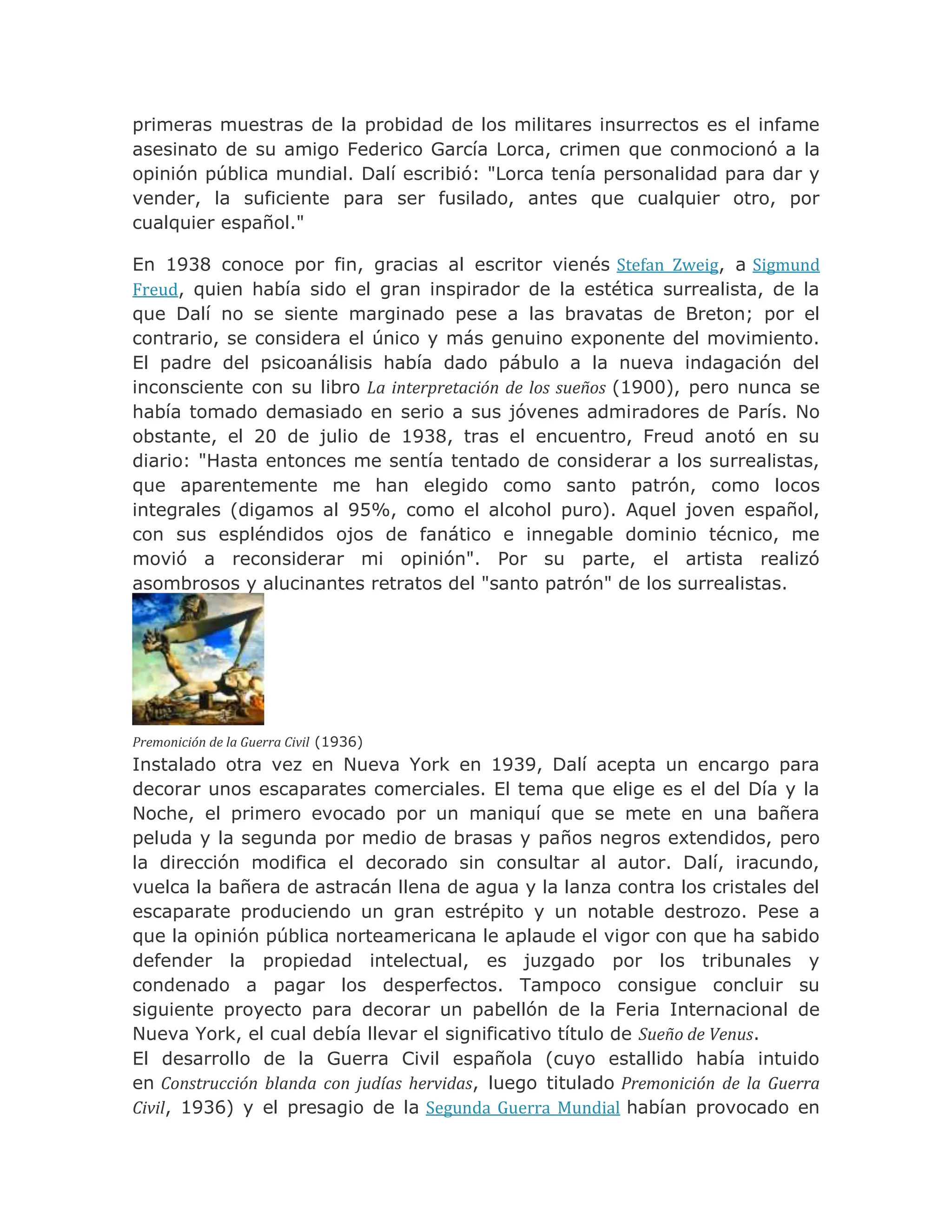 Salvador Dalí artista biografía obras historia | PDF