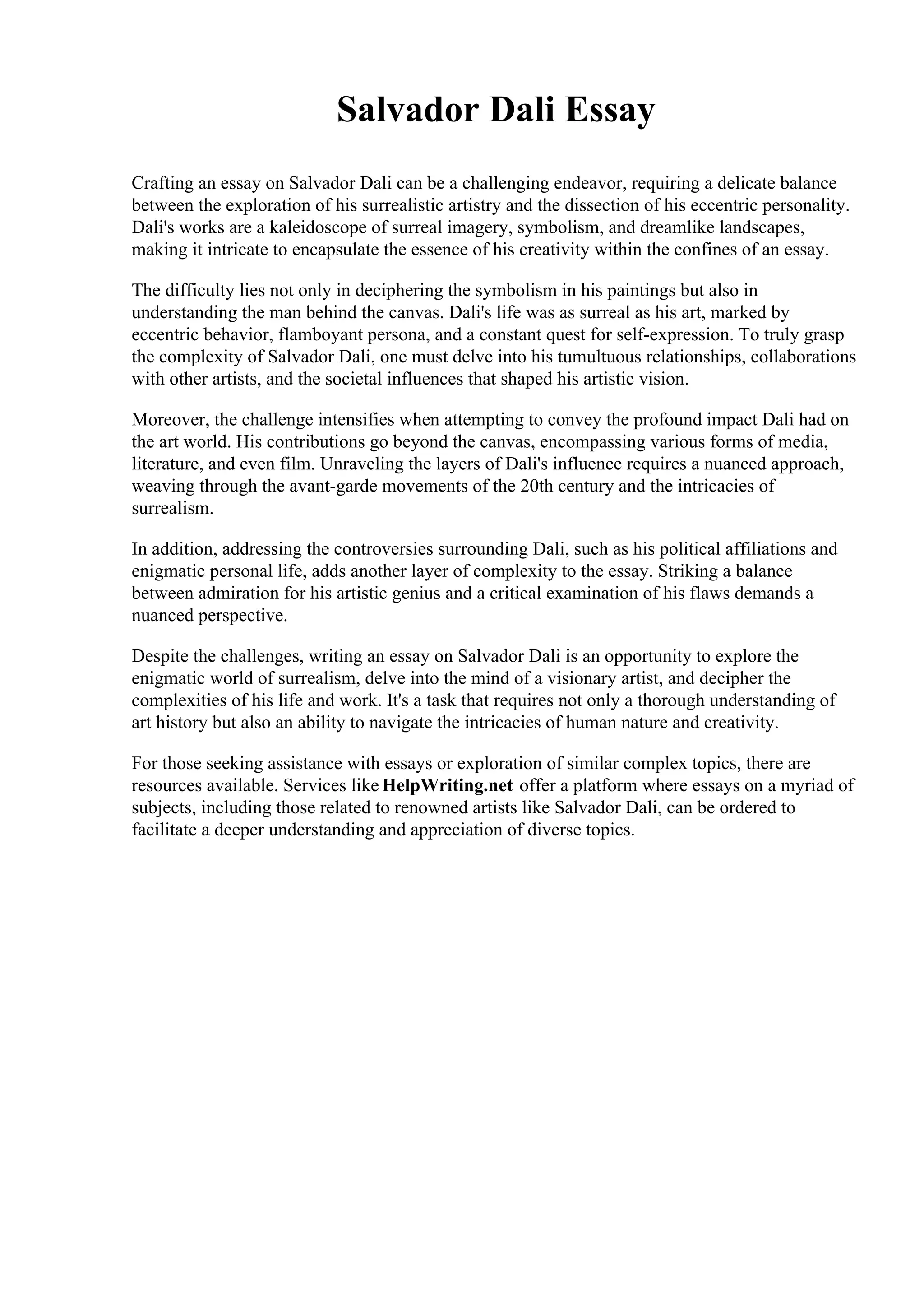 Salvador Dali Essay.pdf