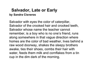 Salvador late or early questions | PDF