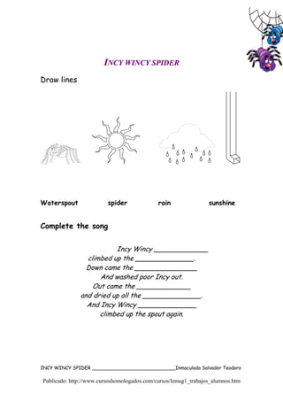 Incy winsy spider | PDF