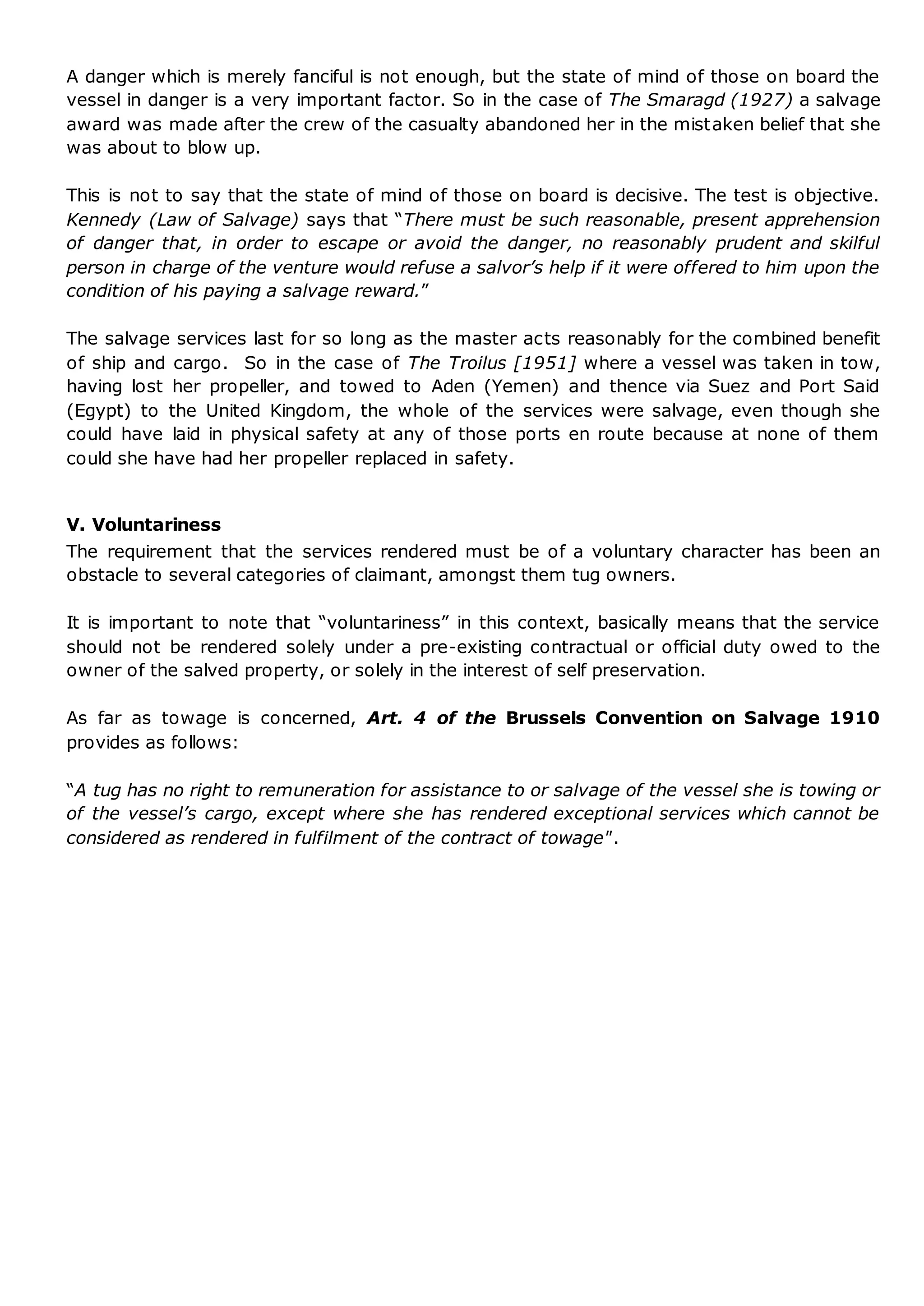 Salvage and towage | DOCX