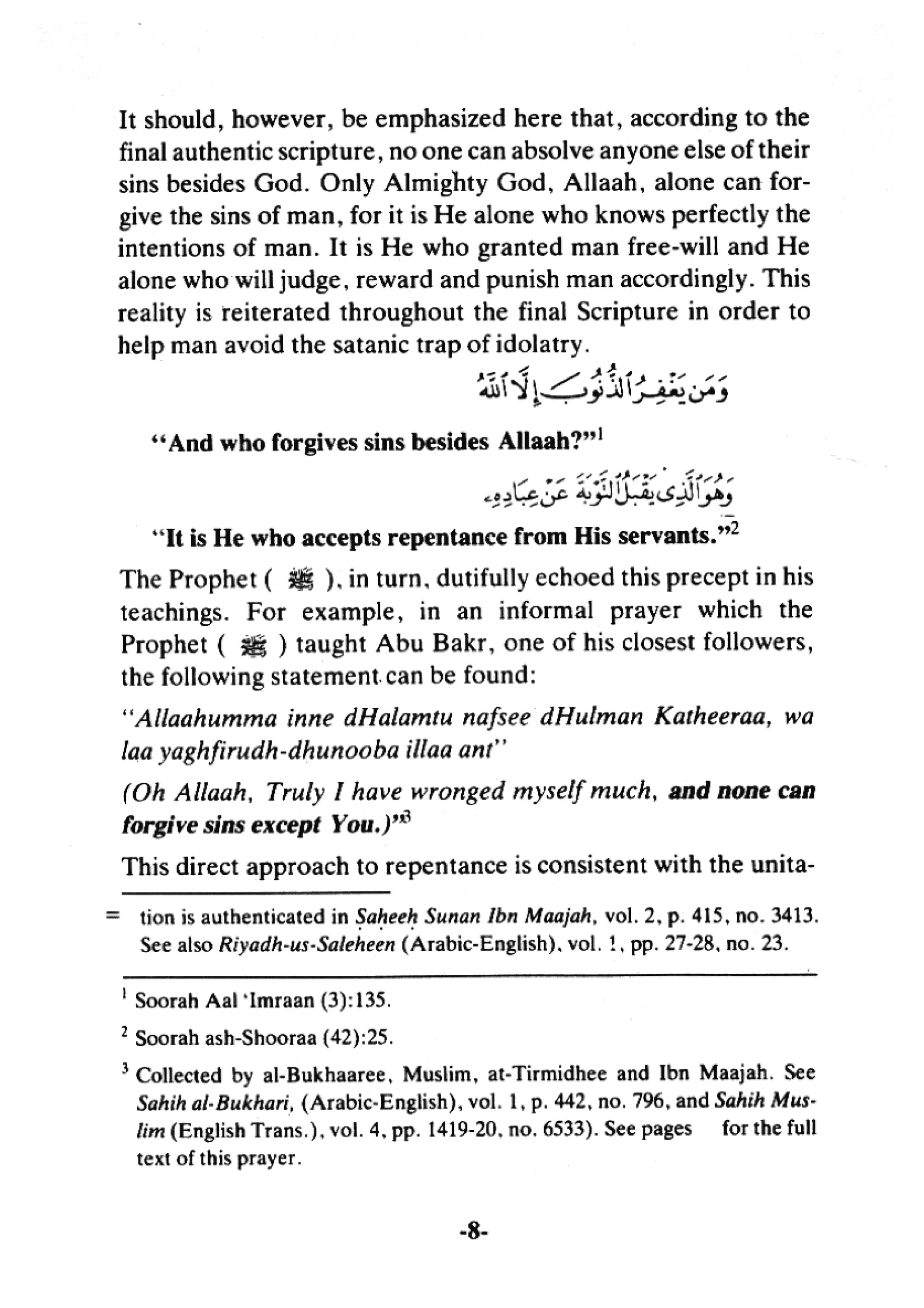 Salvation Through Repentance (An Islamic View) | PDF | Islam | Religion ...