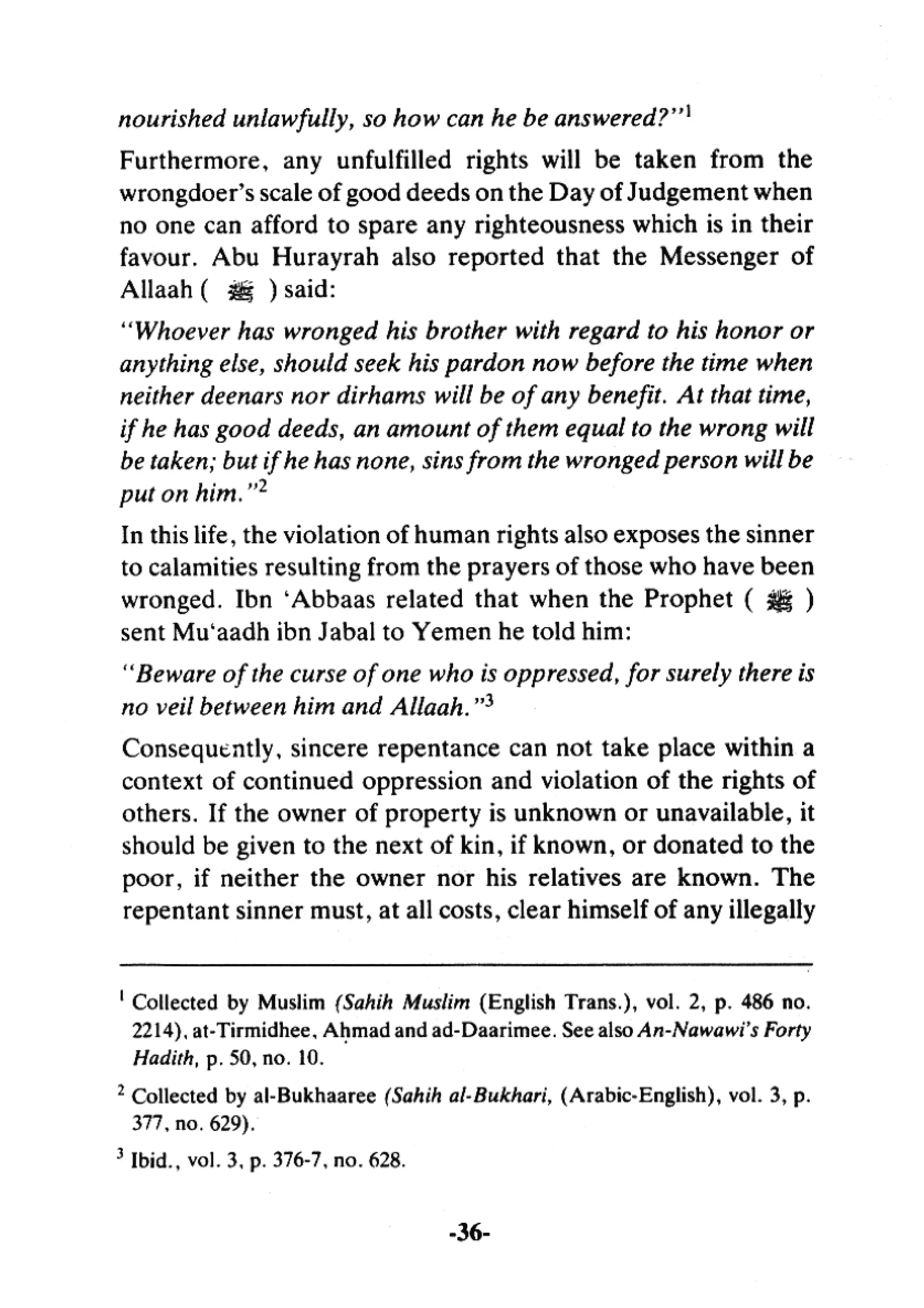 Salvation Through Repentance (An Islamic View) | PDF