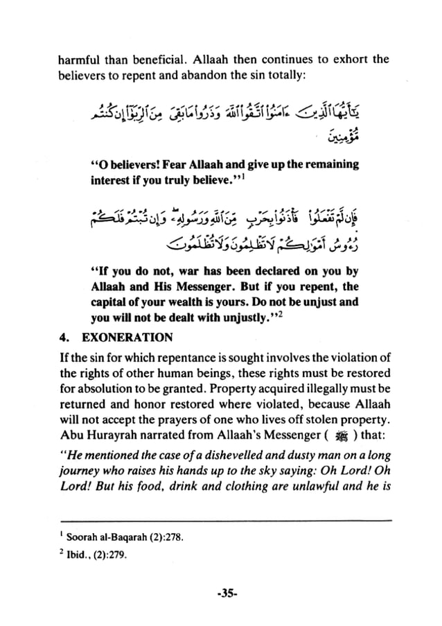 Salvation Through Repentance (An Islamic View) | PDF