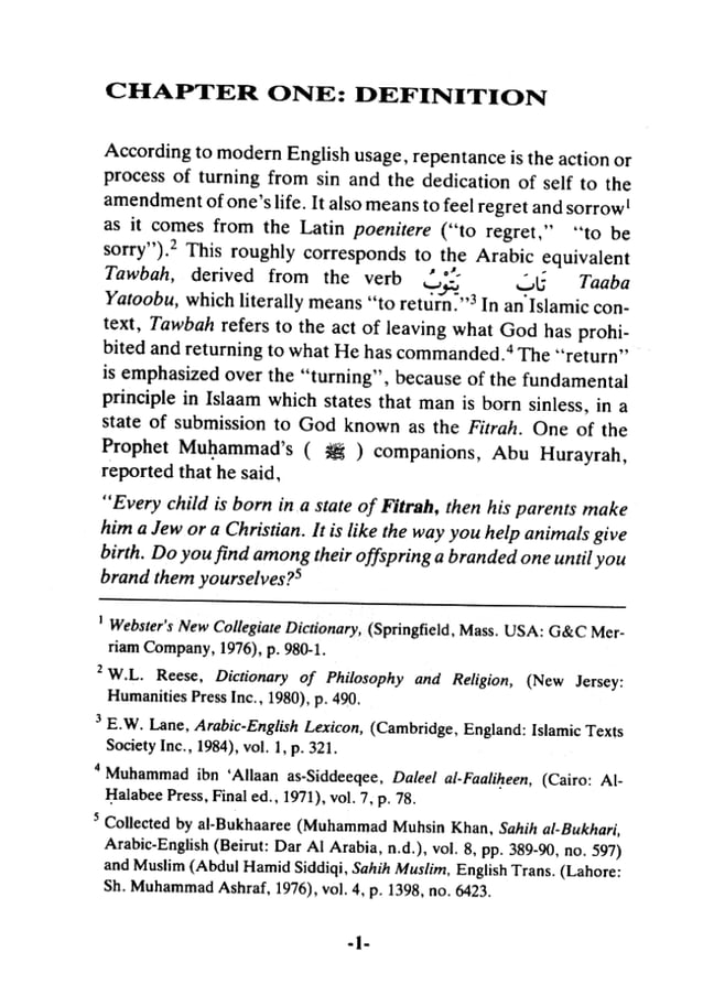 Salvation Through Repentance (An Islamic View) | PDF