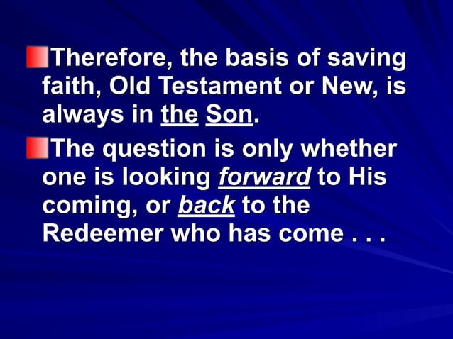 Salvation in the Old Testament | PPT