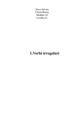 Verbi irregolari di movimento | PDF