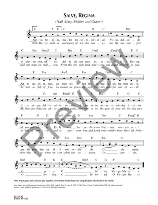 SALVE-REGINA Chords |SALVE-REGINA Lyrics | PDF